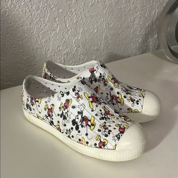 Native | Shoes | Native Kids Mickey Mouse Slipon Shoes White Size 3 ...